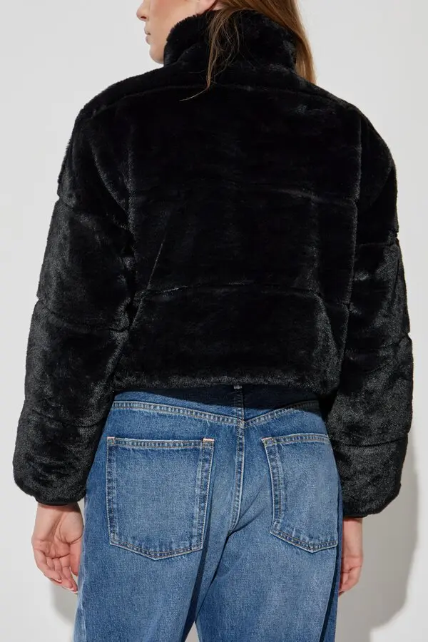 SAVE THE DUCK Yuki Faux Fur Reversible Jacket - Black