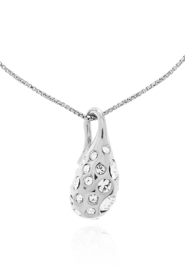 Marni Brass Bracelet With Crystal Pendant - Silver