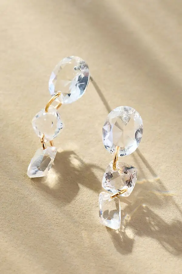 Anthropologie Drop Earrings - Clear
