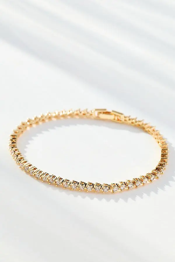 Anthropologie Delicate Tennis Bracelet - Gold