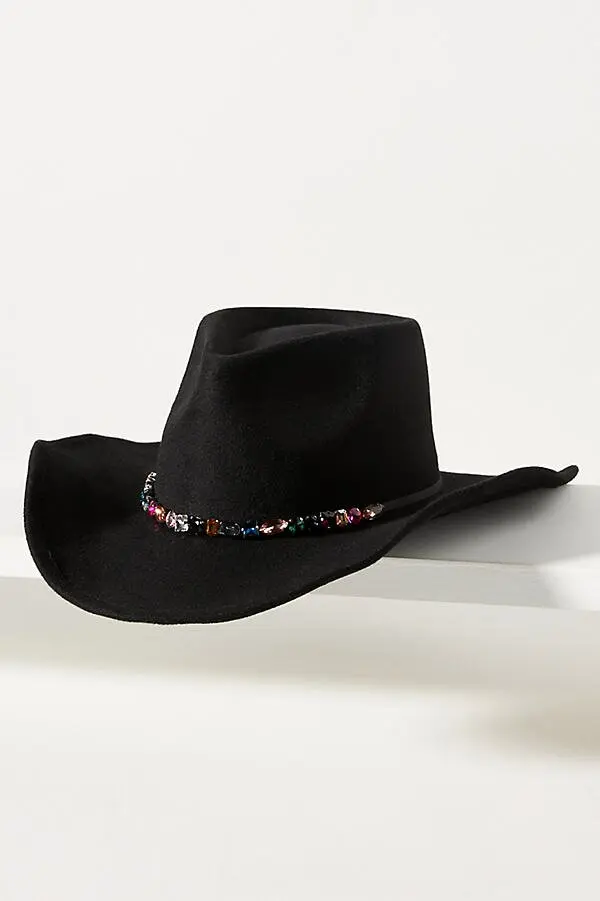 San Diego Hat Gemstone-trim Wool Rancher By - Black