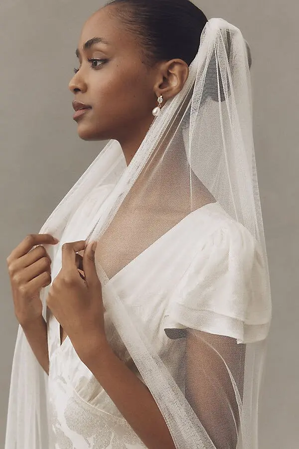 Anthropologie English Tulle Cathedral Veil