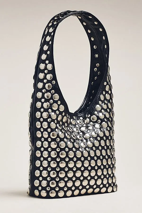 Anthropologie Studded Shoulder Bag - Black