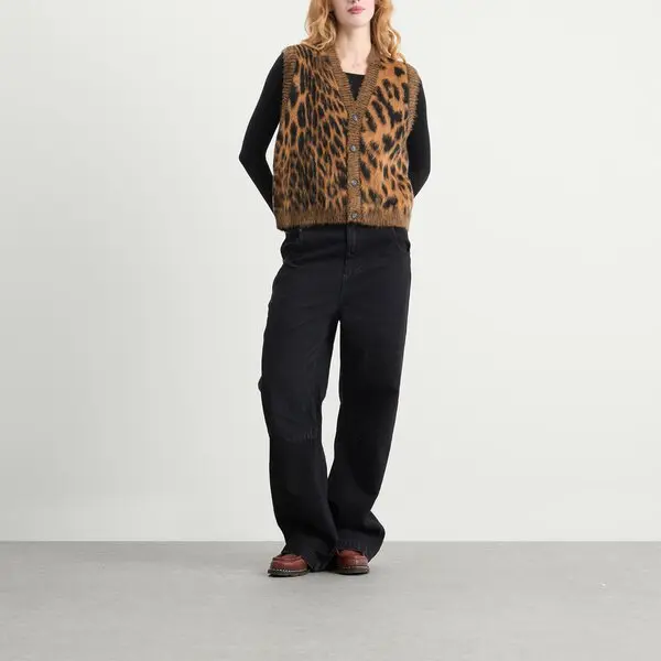 Aries Brushed Leopard Vest