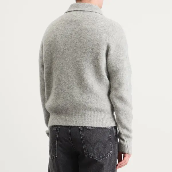 AMI Paris Wool And Alpaca Knit Knitted Polo