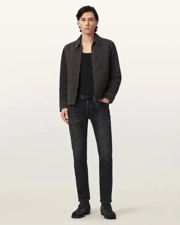 ALLSAINTS Rhone Suede Jacket - Grey