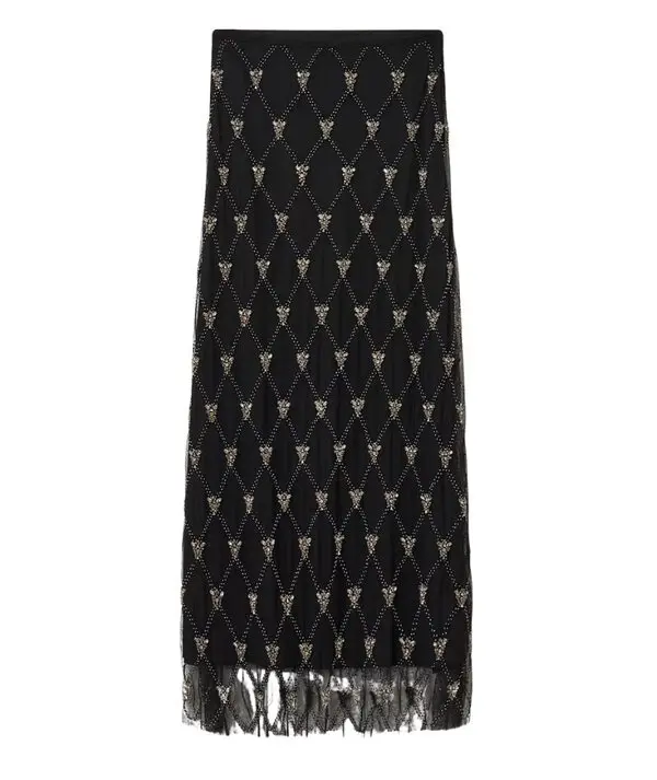 ALLSAINTS Ilka Embellished Skirt