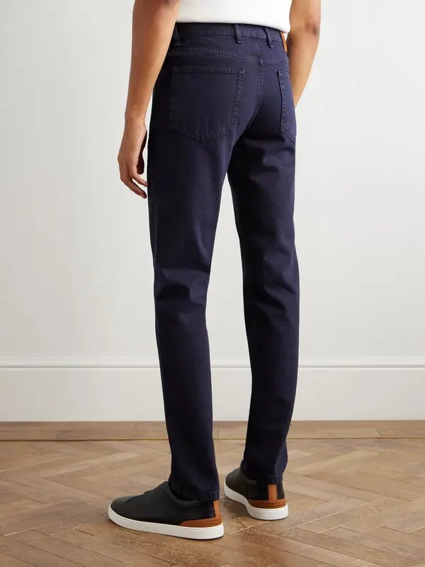 Zegna Roccia Straight-leg Cotton Trousers