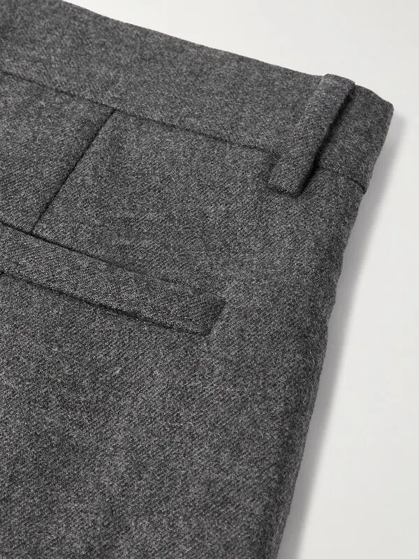Zegna Tapered Pleated Wool Trousers