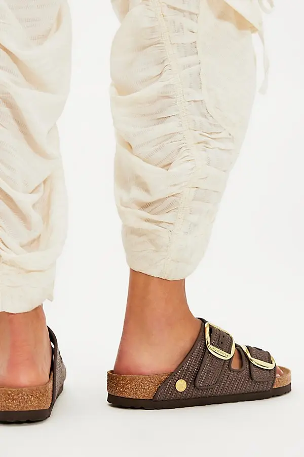 BIRKENSTOCK Arizona Big Buckle Raffia Sandals