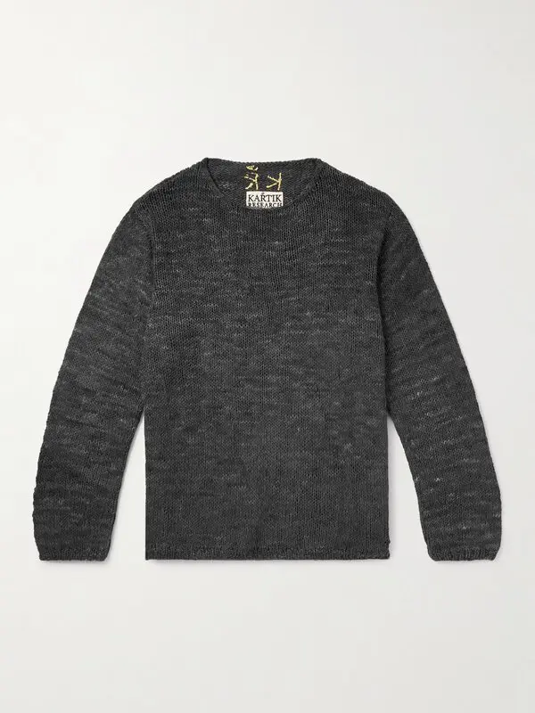 KARTIK RESEARCH Logo-embroidered Knitted Silk Sweater