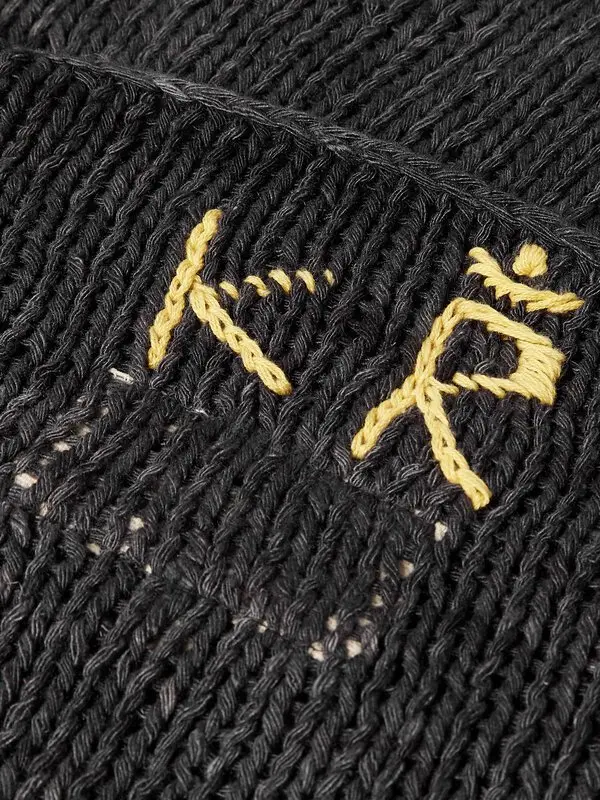 KARTIK RESEARCH Logo-embroidered Knitted Silk Sweater