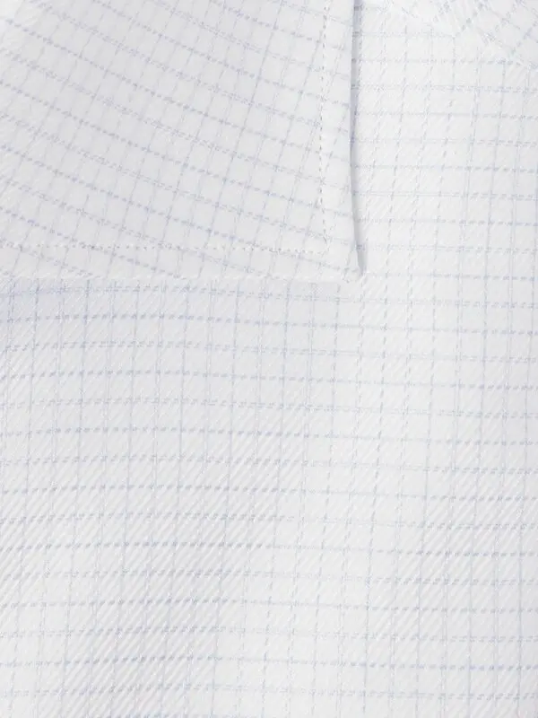 Zegna Checked Cotton Shirt - White