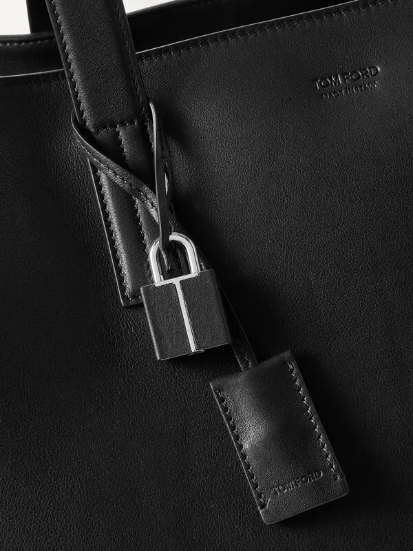 TOM FORD Logo-debossed Leather Tote Bag