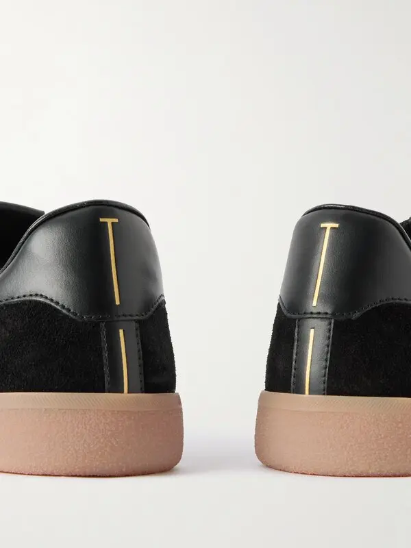 TOM FORD Leather-trimmed Suede Sneakers