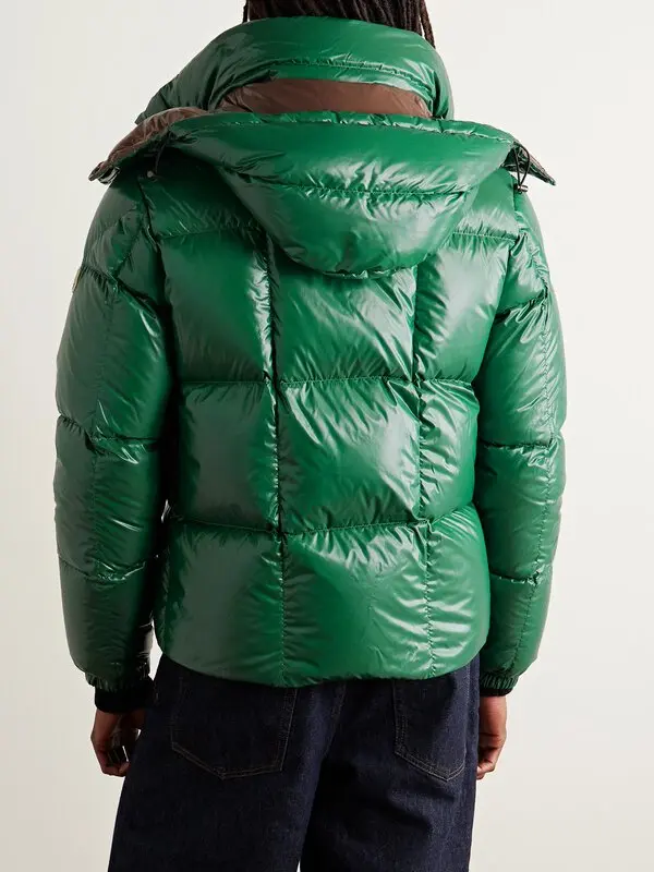 Moncler Parana Logo-appliquéd Quilted Nylon Hooded Down Jacket - Green