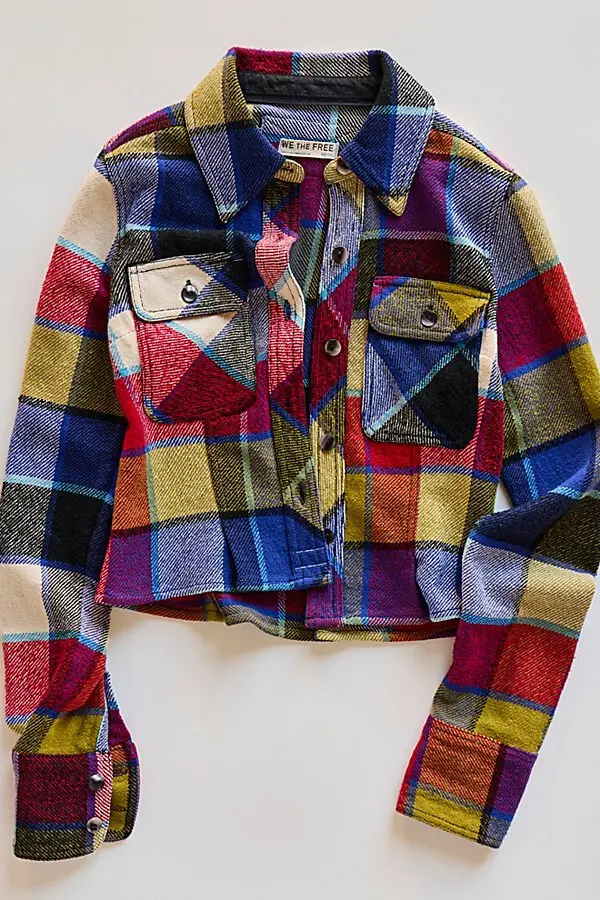 Free People We The Free Winnie Plaid Shirt - County Combo