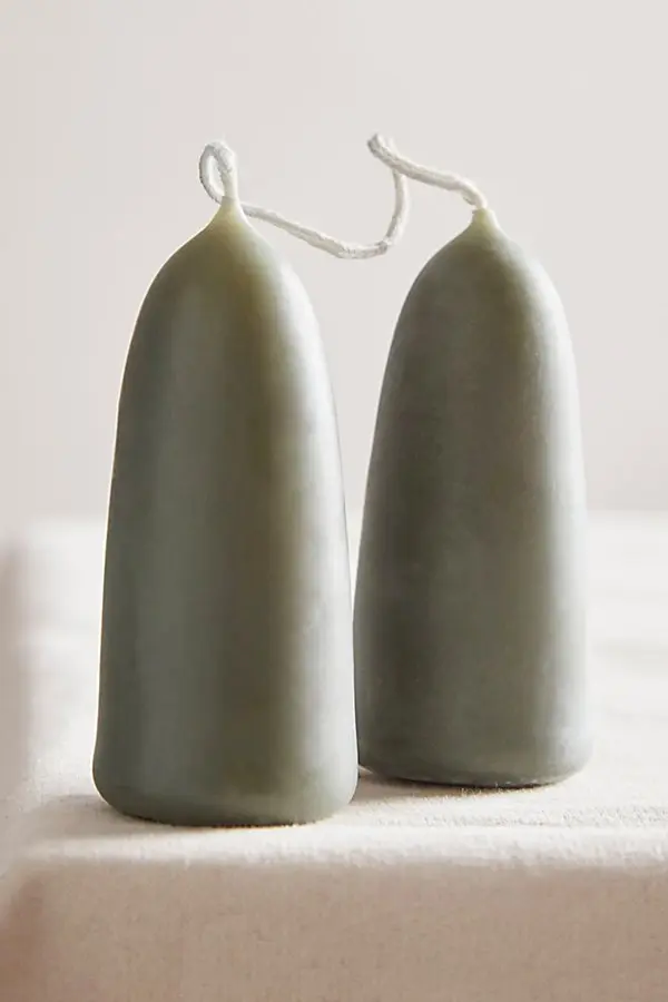 Free People Beeswax Dipped Candles - Chlorophyl