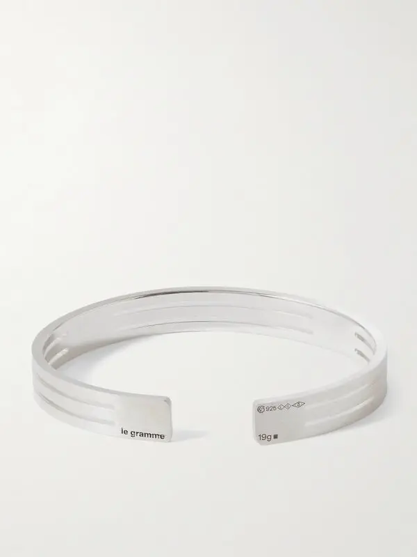 Le Gramme 19g Punched Ribbon Recycled Sterling Cuff