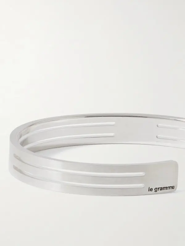 Le Gramme 19g Punched Ribbon Recycled Sterling Cuff
