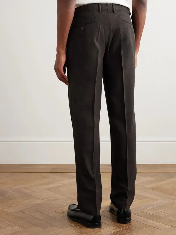 Sunspel Straight-leg Textured Wool-blend Suit Trousers