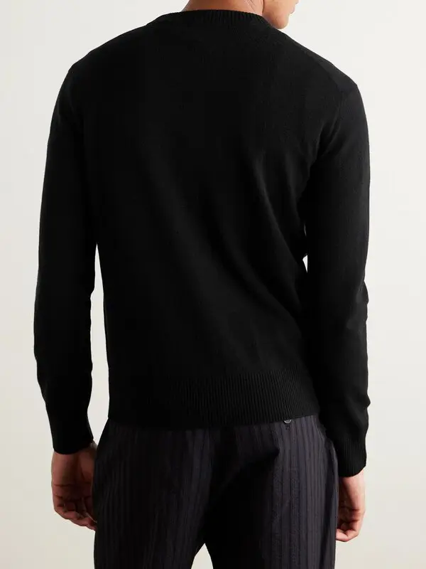PIACENZA CASHMERE 1733 Slim-fit Cashmere Sweater - Black