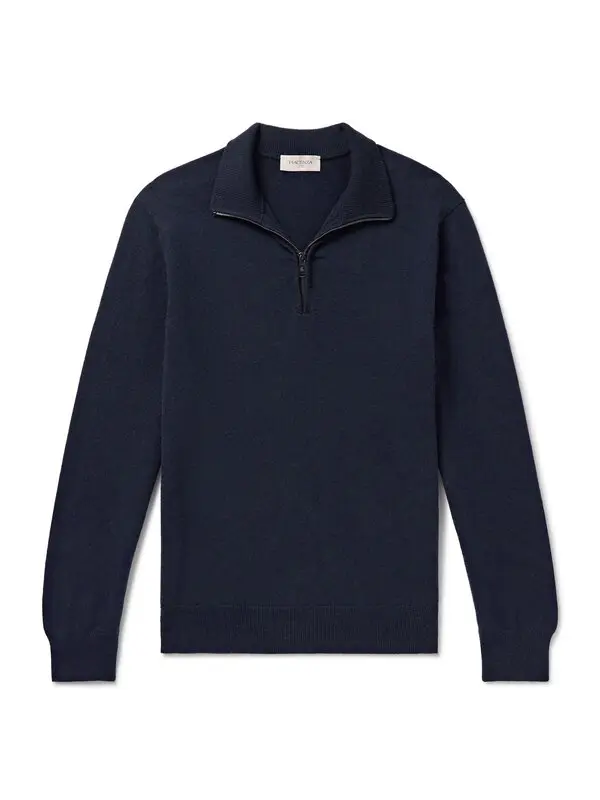 PIACENZA CASHMERE 1733 Cashmere Half-zip Sweater
