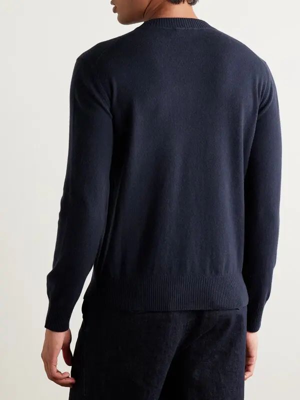 PIACENZA CASHMERE 1733 Slim-fit Cashmere Sweater - Blue