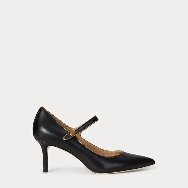 Ralph Lauren Lanette Metallic-trim Mary Jane Pump
