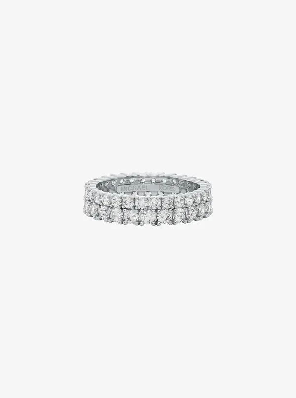Michael Kors Double Pavé Ring - Silver