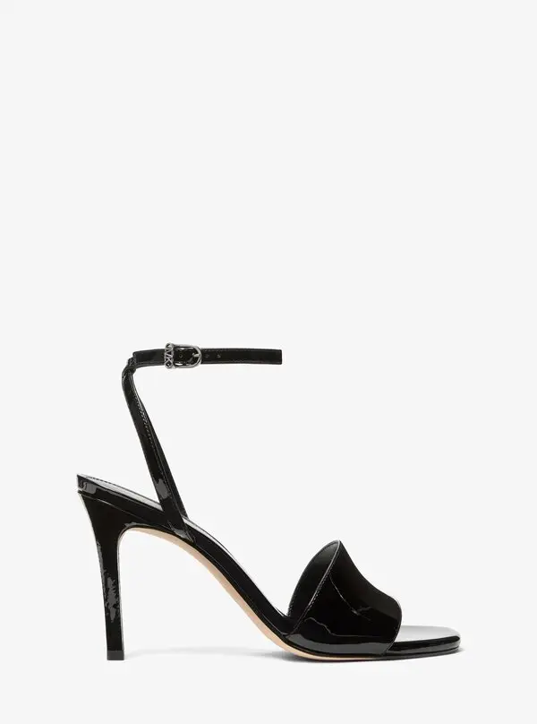 Michael Kors Elyse Patent Leather Sandal - Black