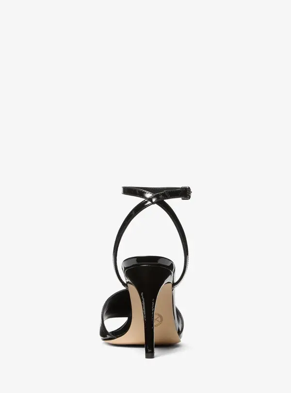 Michael Kors Elyse Patent Leather Sandal - Black
