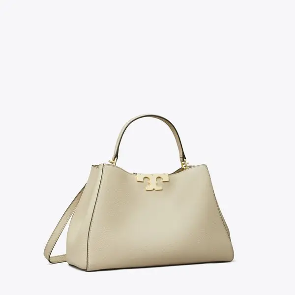 Tory Burch Eleanor Soft Satchel - Light Stone