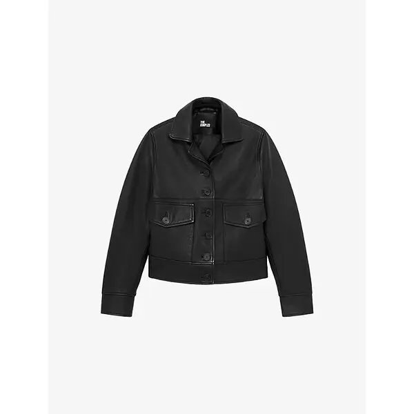 The Kooples Notched-collar Leather Jacket