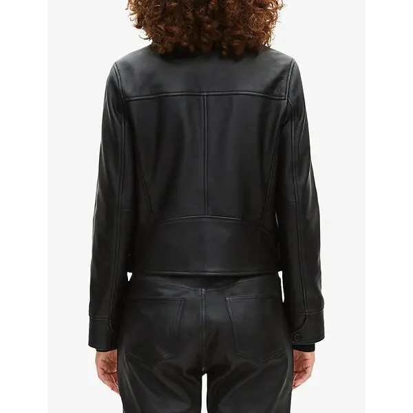 The Kooples Notched-collar Leather Jacket
