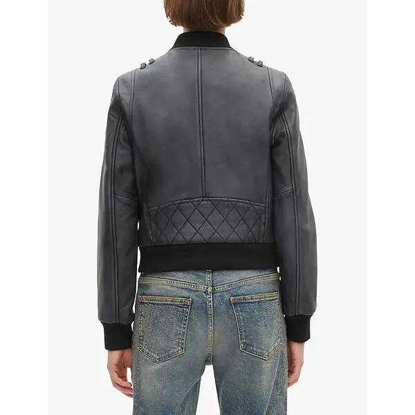 The Kooples Baseball-collar Leather Jacket