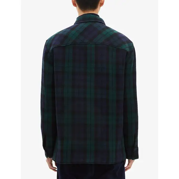 The Kooples Checked Flap-pocket Wool-blend Overshirt