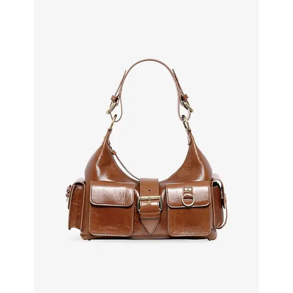 The Kooples Patch-pocket Leather Shoulder Bag