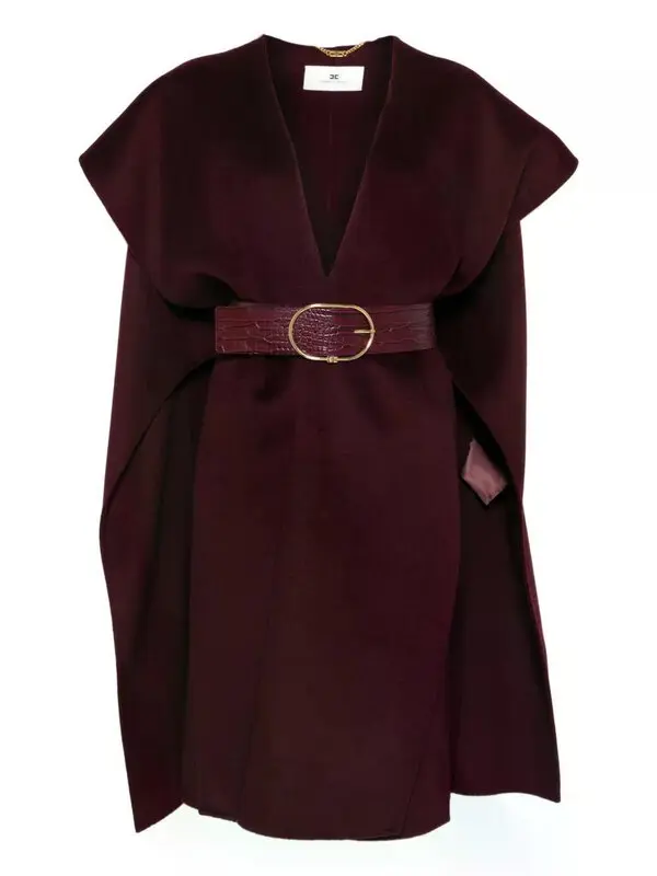Elisabetta Franchi Belted Wool Cape