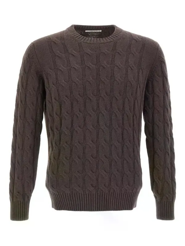 KANGRA Cable-knit Cashmere Sweater - Brown