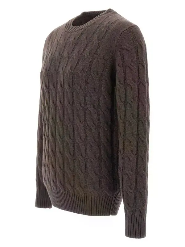KANGRA Cable-knit Cashmere Sweater - Brown