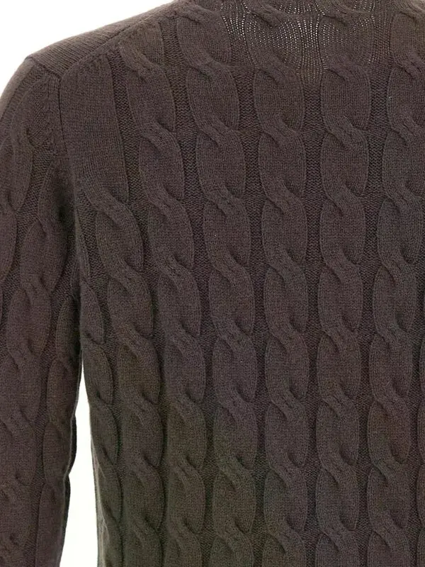 KANGRA Cable-knit Cashmere Sweater - Brown