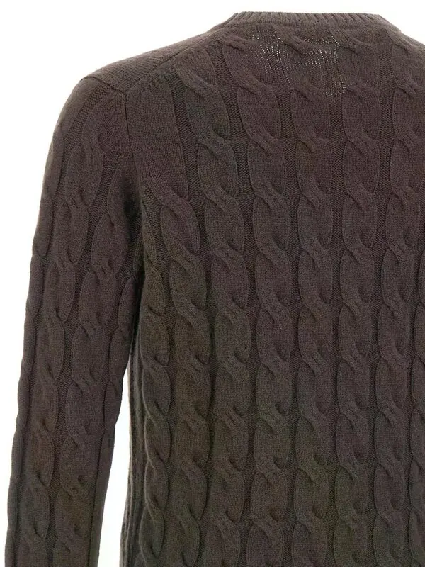 KANGRA Cable-knit Cashmere Sweater - Brown