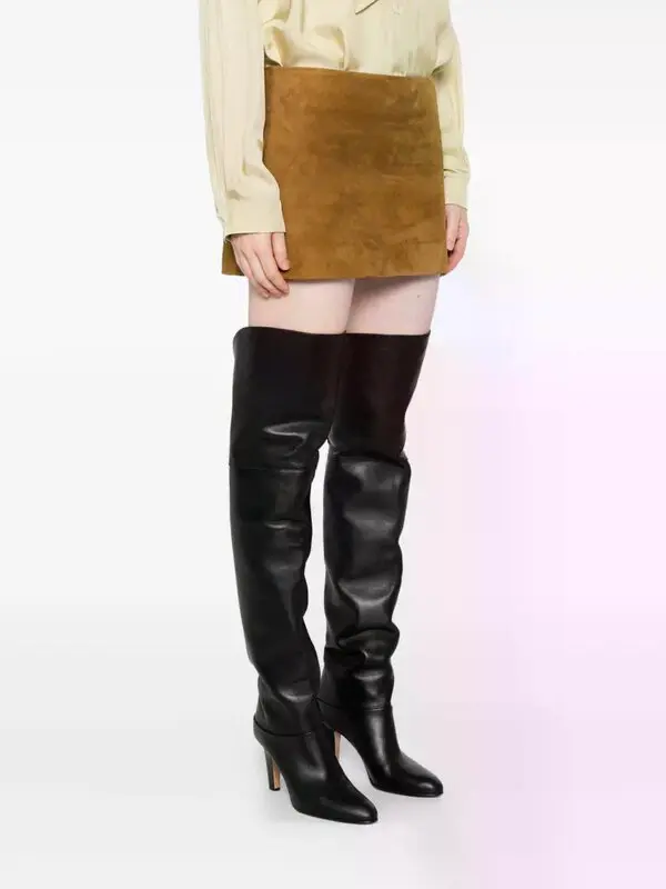 Khaite Jett Suede Mini Skirt - Brown