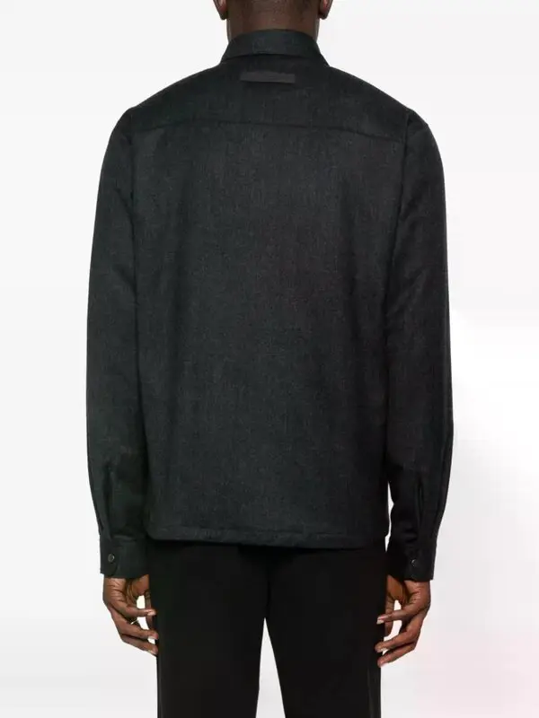 Zegna Buttoned Pocket Shirt - Grey
