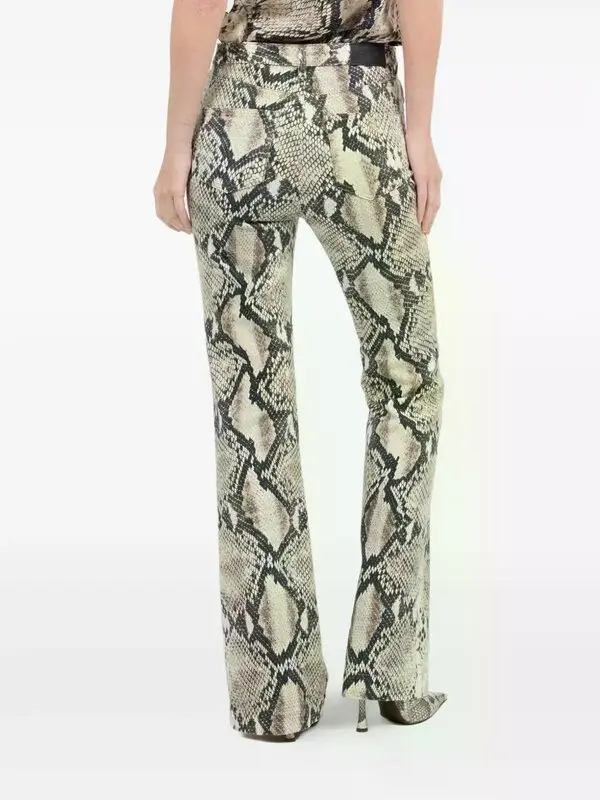 Roberto Cavalli Python-print Trousers - Brown