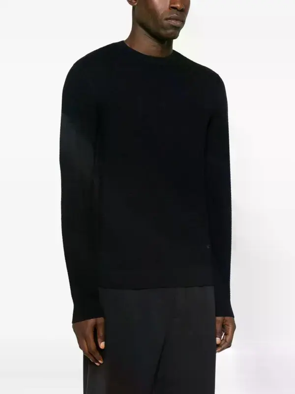 Emporio Armani Textured Round-neck Sweater