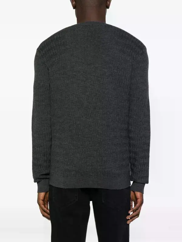 Emporio Armani Textured Crew-neck Sweater