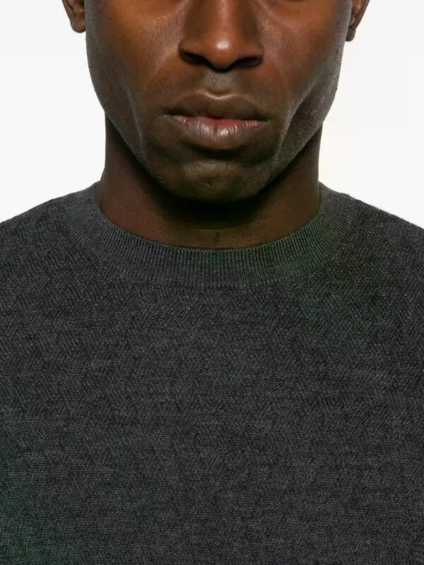 Emporio Armani Textured Crew-neck Sweater