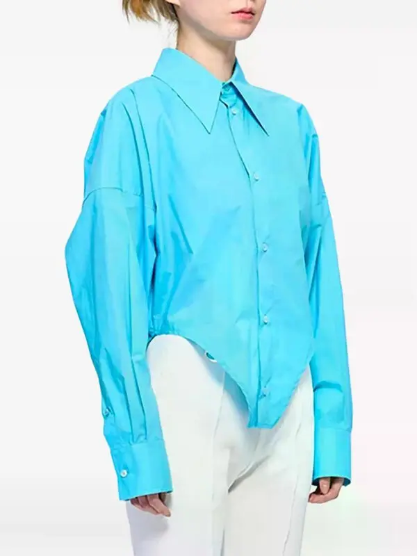 MAISON MARGIELA Long-sleeved Pointed-hem Shirt